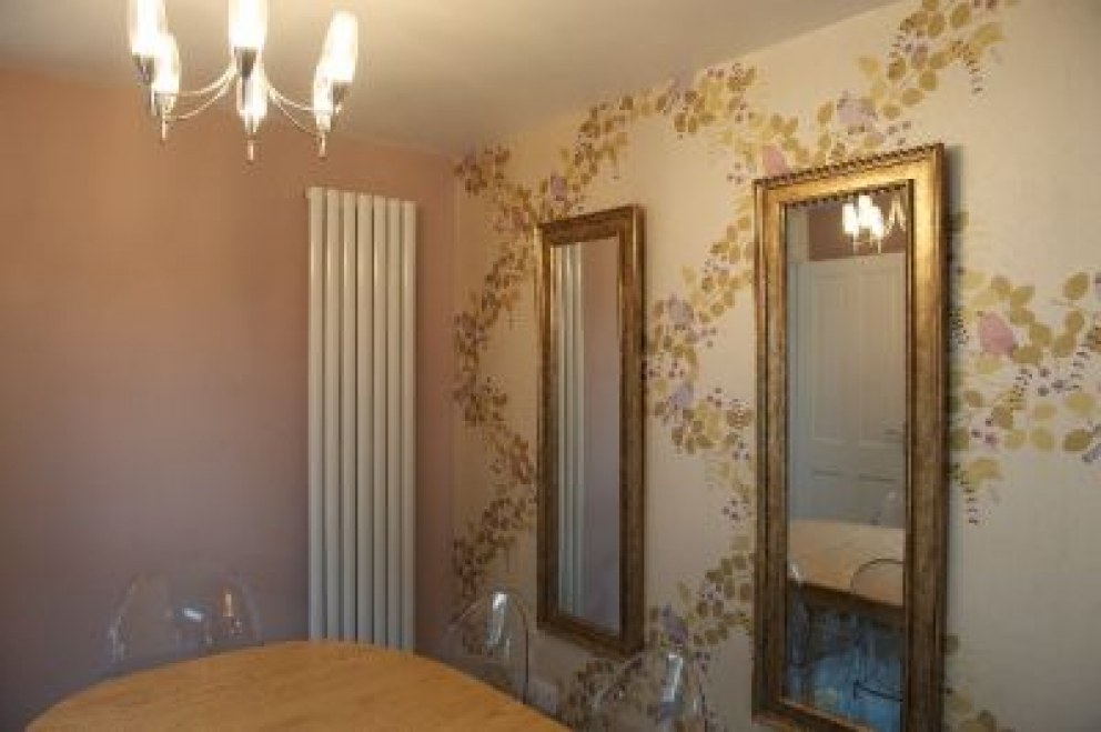 Dining area feature wall / The Sociable Kitchen - InteriorDesigners.net