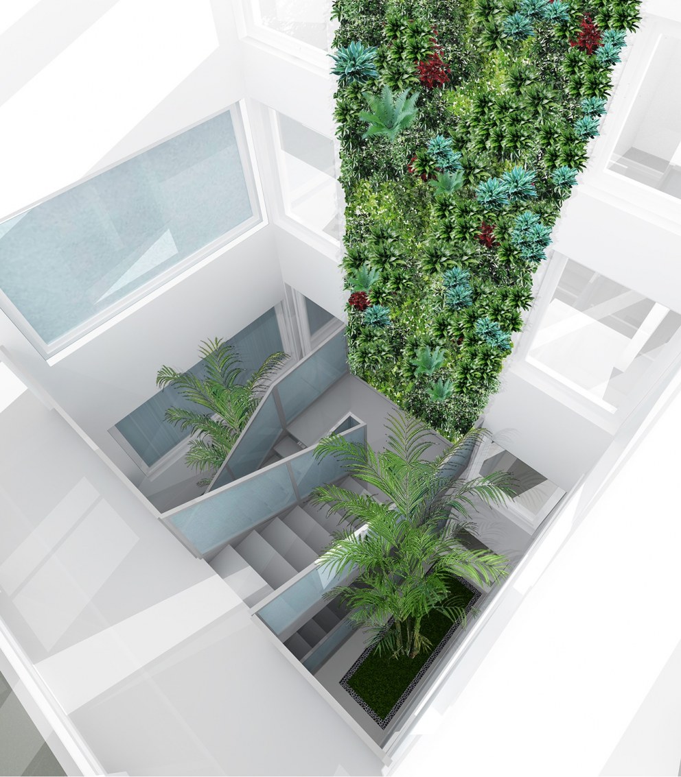 Main Staircase / Grove Lane Apartments - Fresh, Minimal, Contemporary ...