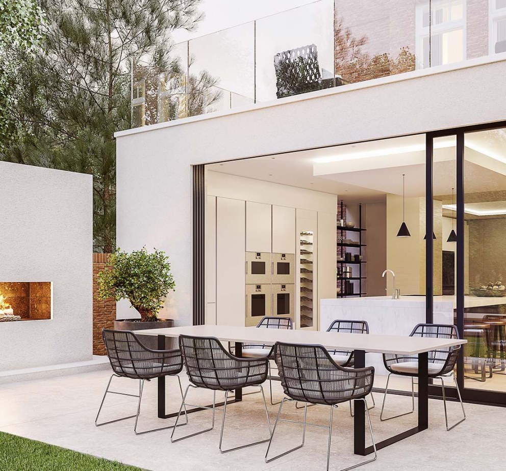 Contemporary Extension with outdoor fire / Victorian Villa - Highgate ...